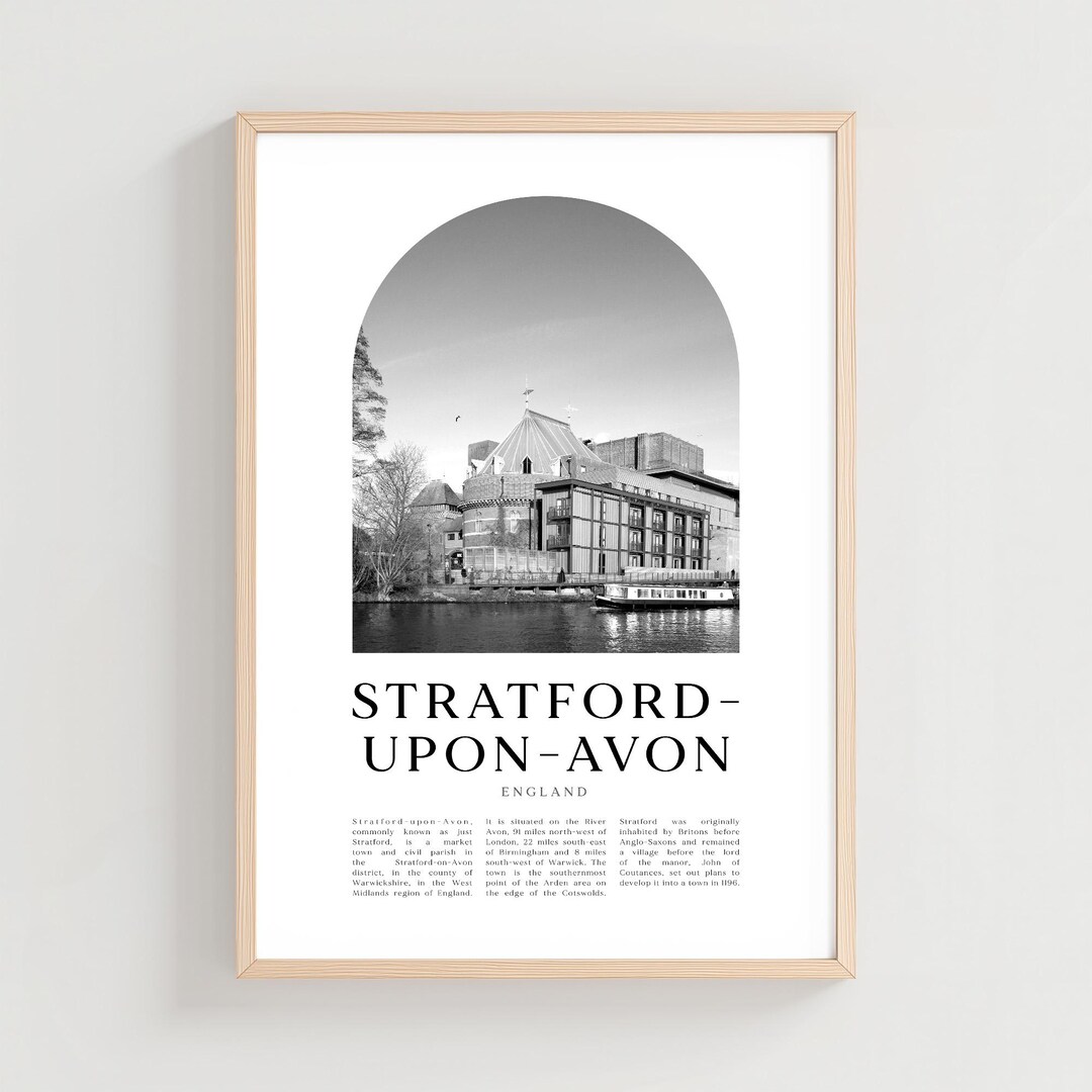 Stratford-upon-avon Travel Poster, Stratford-upon-avon Print, Stratford ...