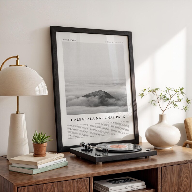Haleakalā National Park Travel Poster, Haleakalā Vintage Print ...