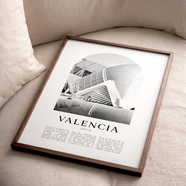 Valencia Travel Poster, Valencia Print, Valencia Wall Art, Travel Print ...