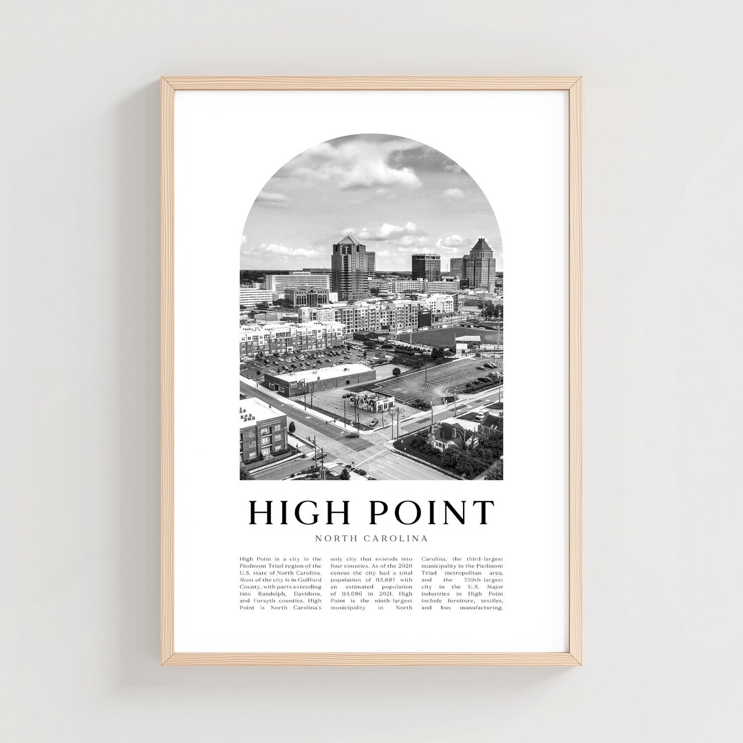 High Point Travel Poster, High Point Print, High Point Wall Art, Travel ...