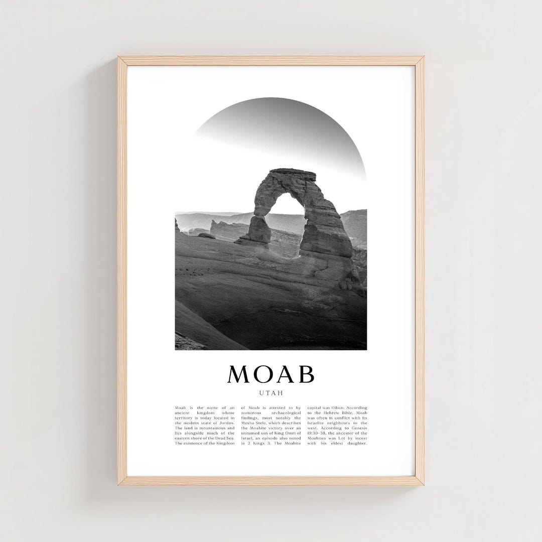 Moab Travel Poster, Moab Print, Moab Wall Art, Travel Print, Utah City ...