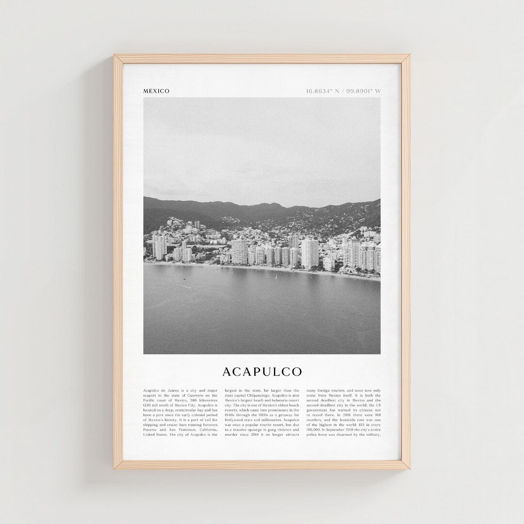 Acapulco Travel Poster, Acapulco Vintage Print, Acapulco Wall Art ...