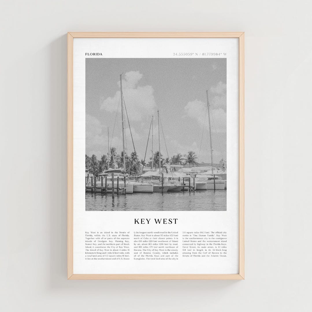Key West Travel Poster, Key West Vintage Print, Key West Wall Art ...