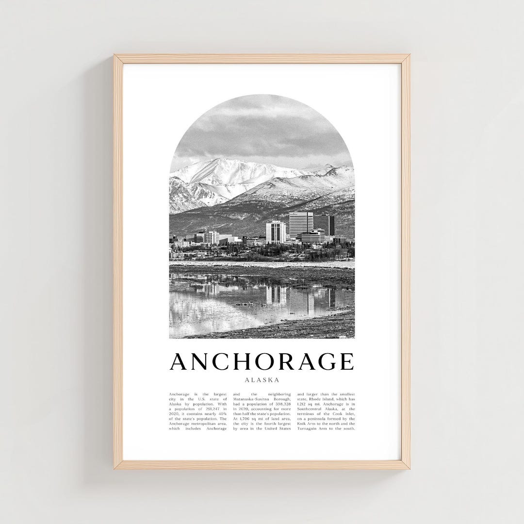 Anchorage Travel Poster, Anchorage Print, Anchorage Wall Art, Travel ...