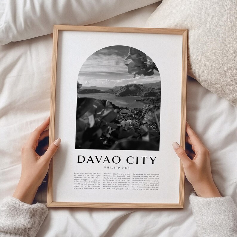 Davao City Travel Poster, Davao Print, Davao Wall Art, Travel Print ...