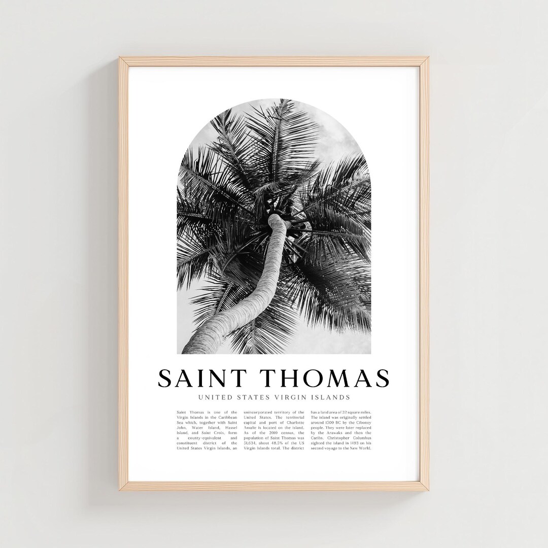 Saint Thomas Travel Poster, St Thomas Print, St Thomas Wall Art, US ...