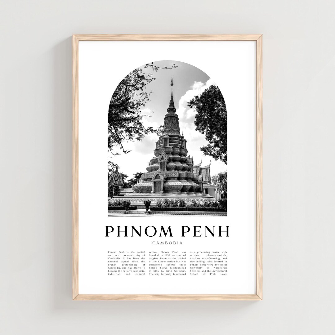Phnom Penh Travel Poster, Phnom Penh Print, Phnom Penh Wall Art, Travel ...