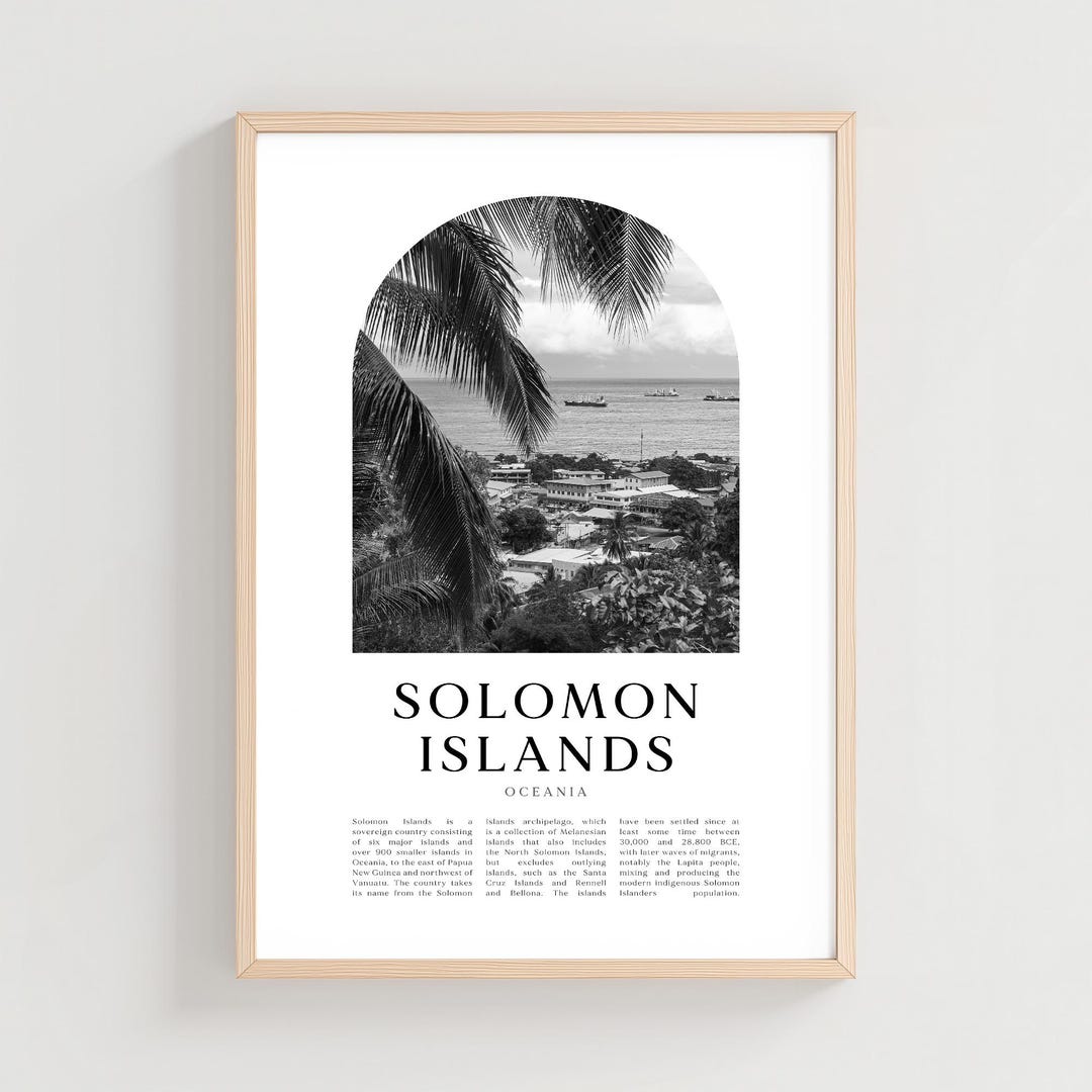 Solomon Islands Travel Poster, Solomon Print, Solomon Wall Art, Travel ...