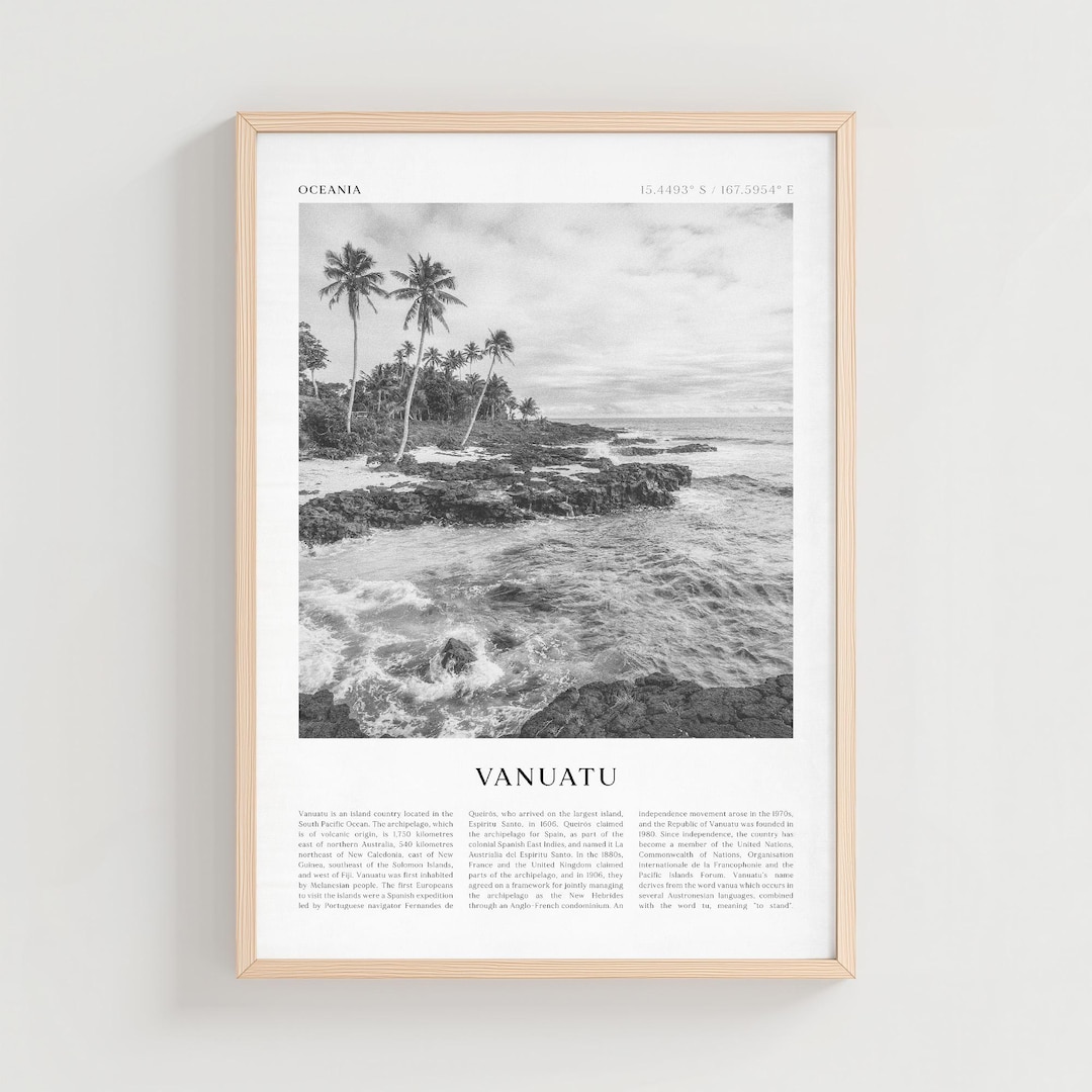 Vanuatu Travel Poster, Vanuatu Vintage Print, Vanuatu Wall Art, Oceania ...