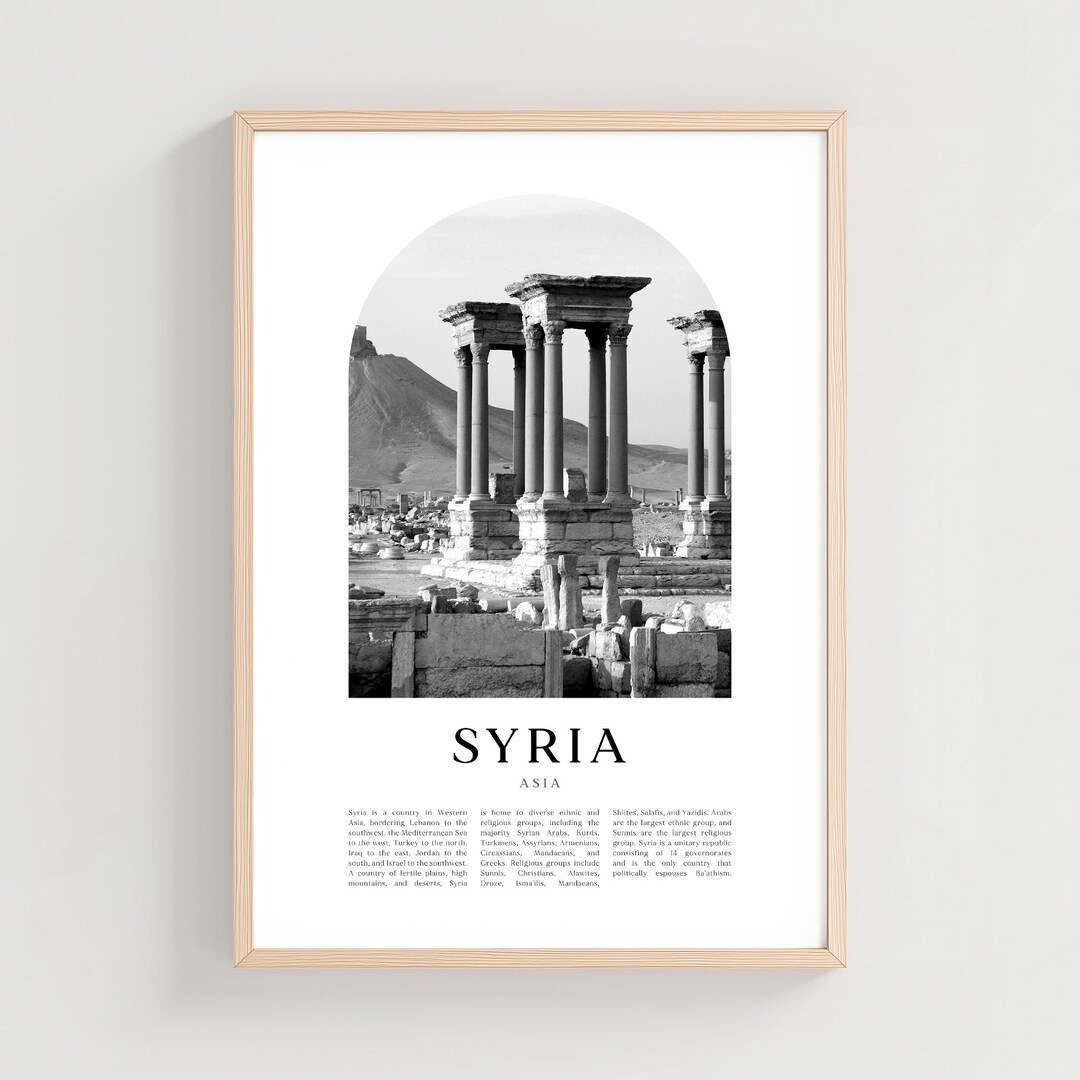 Syria Travel Poster, Syria Print, Syria Wall Art, Travel Print, Asia ...
