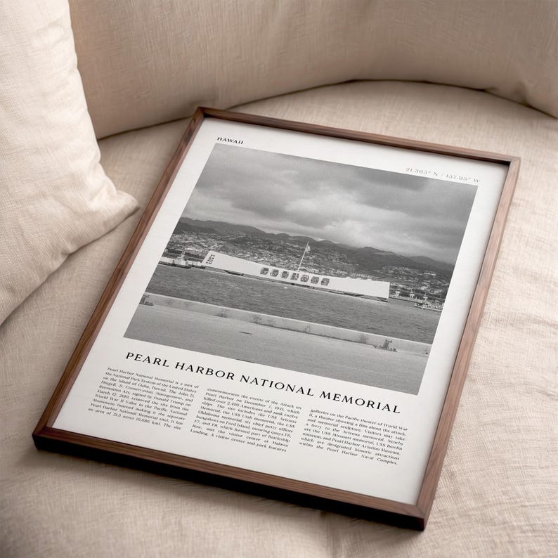 Pearl Harbor National Memorial Travel Poster, Pearl Harbor Vintage ...