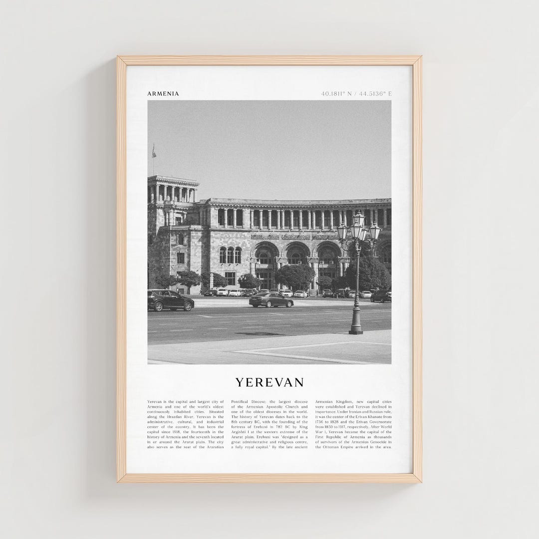 Yerevan Travel Poster, Yerevan Vintage Print, Yerevan Wall Art, Armenia ...