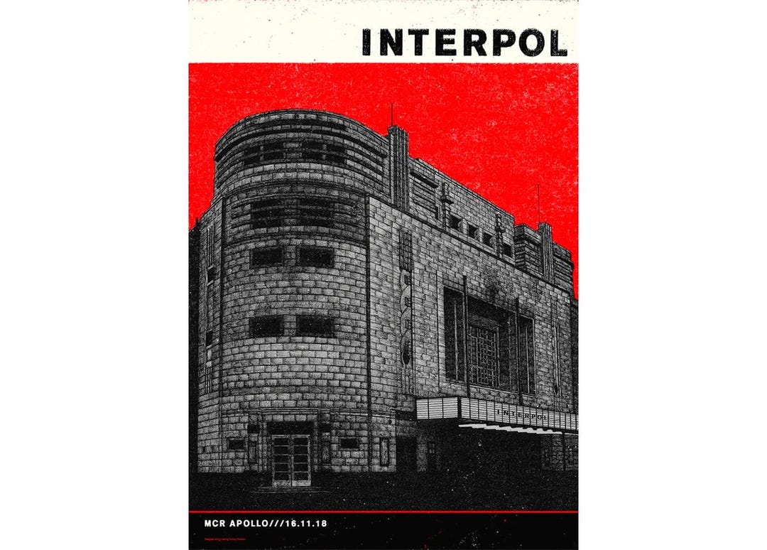 Interpol - Manchester Apollo - Etsy