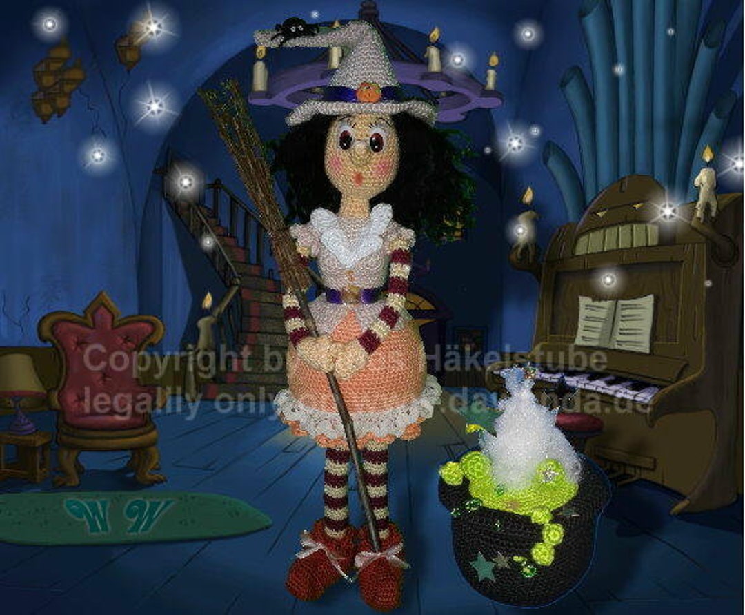 PDF Pattern English Amigurumi Crochet Pattern Crochet Halloween Hexe ...