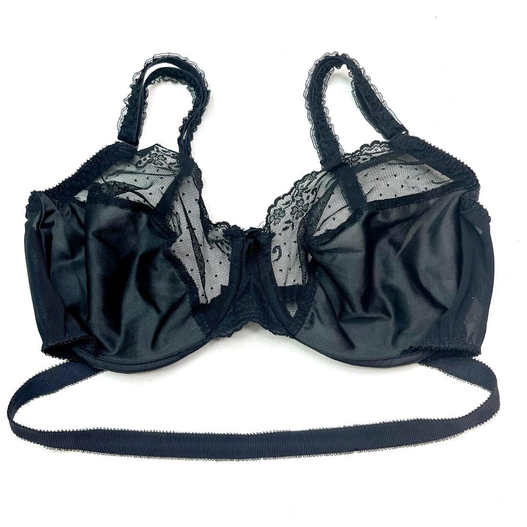 36D Black Bra Backless by Young Smoothie Unlined Underwire Lace ...