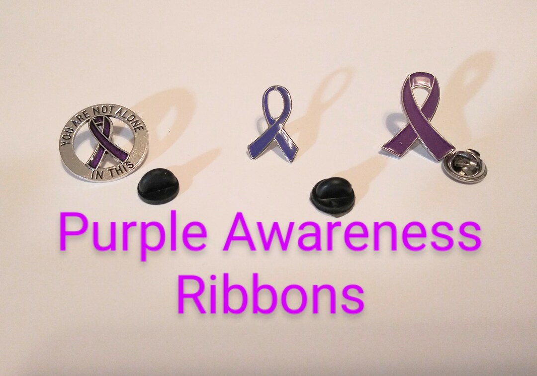 Purple Awareness Ribbon Lapel Pin is for Many Great Causes Including ...