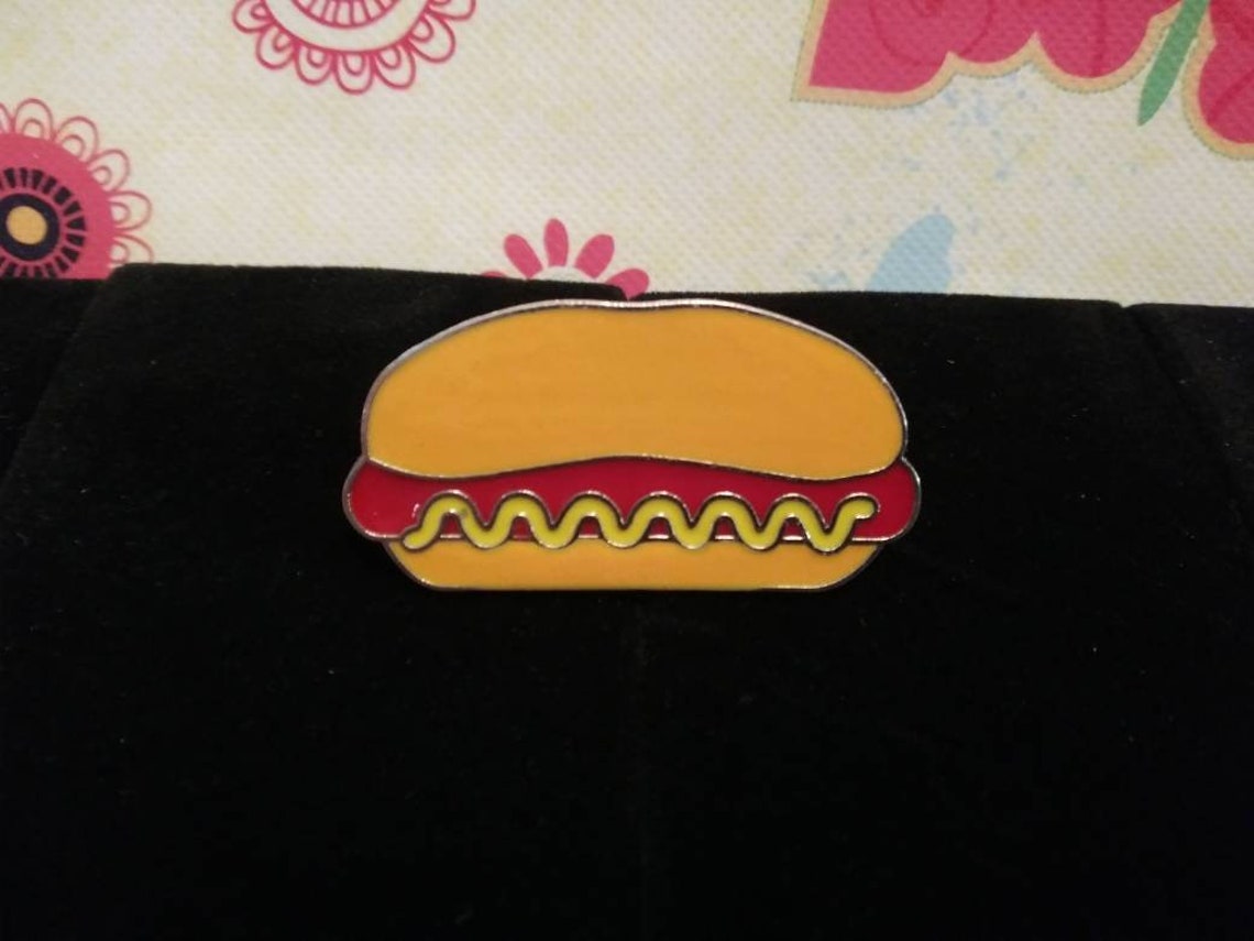 Hot Dog Lapel Pin Patriotic Hot Dog Brooch - Etsy