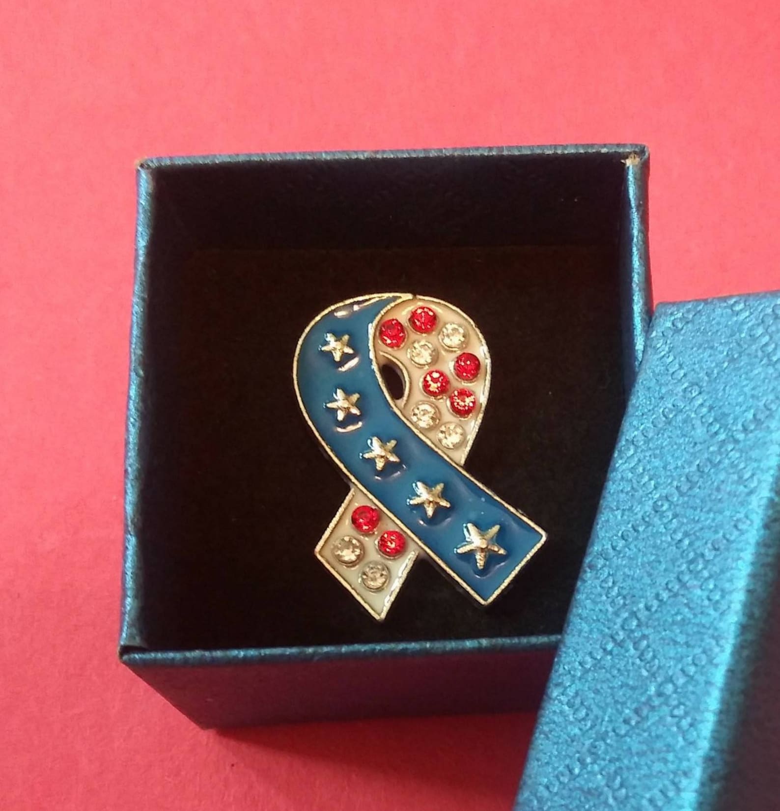 Brooch USA Red White Blue Ribbon Lapel Pin Flag Independence - Etsy