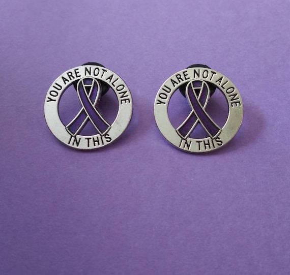 Purple Pin Drug Overdose Awareness You Are Not Alone in This | Etsy