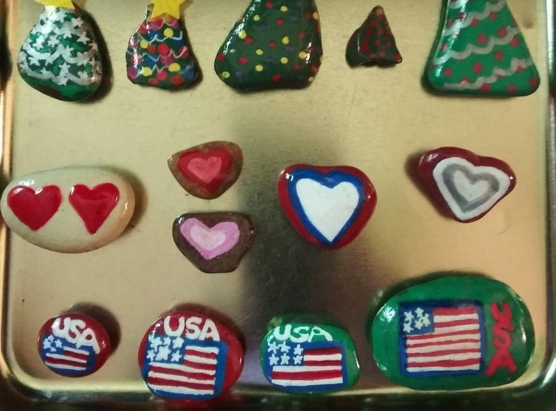 DIY CRAFT Kit Refrigerator MAGNETS Rock Painting Kit. This Craft Kit ...