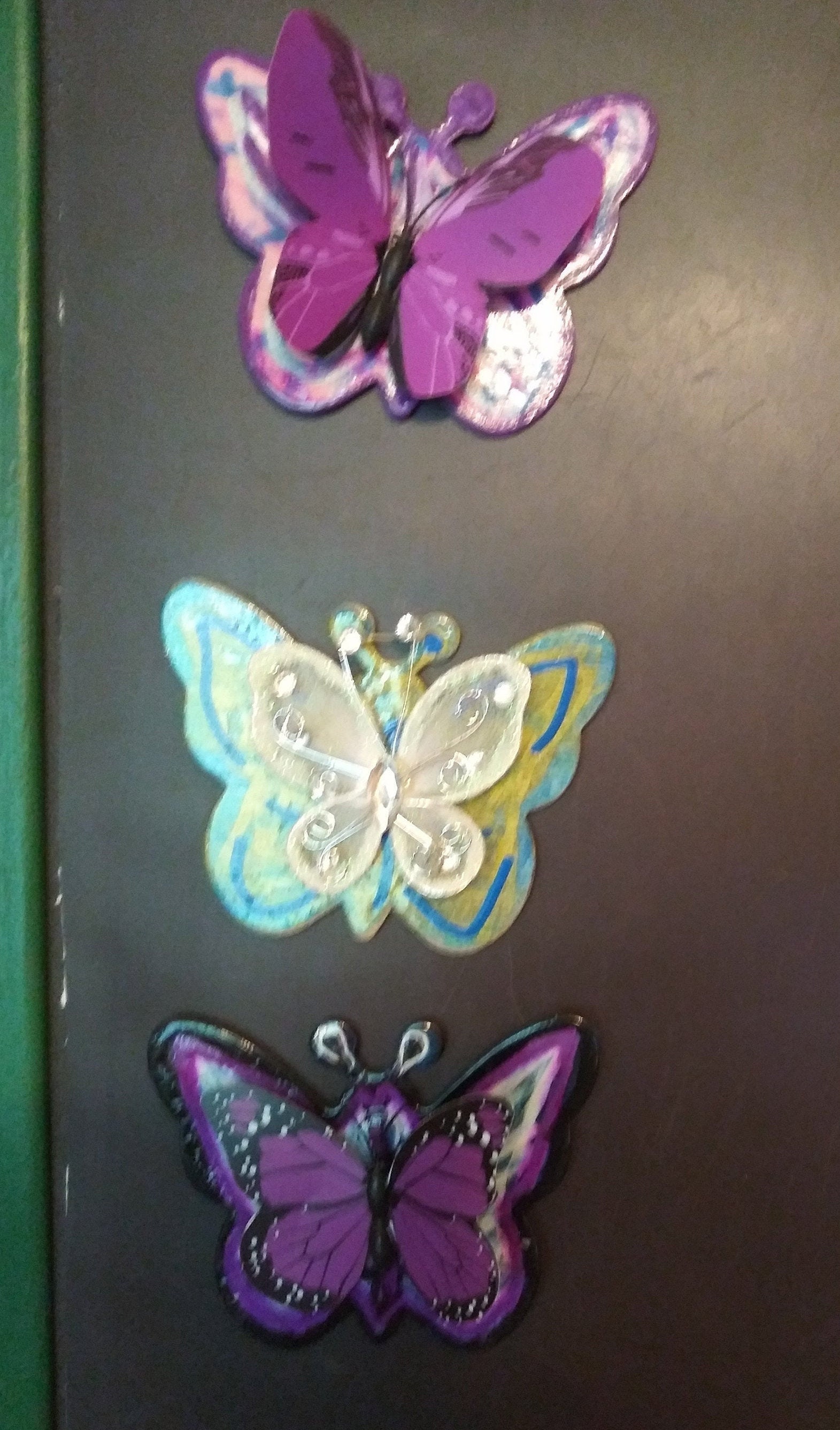 DIY Refrigerator Magnets Craft Kit Beautiful Butterflies Three | Etsy