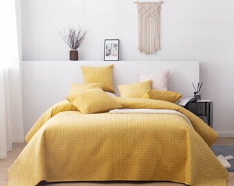 Mustard Bedspread - Etsy