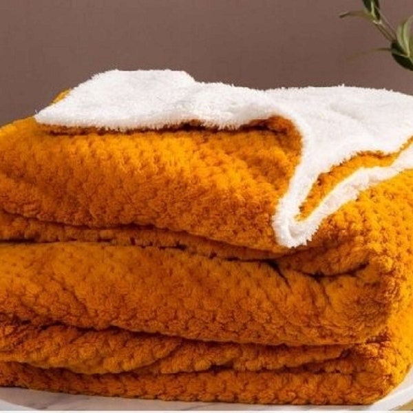 Mustard Blanket - Etsy