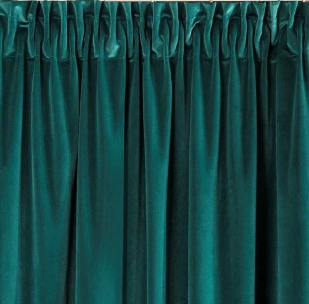 Luxury DARK TURQUOISE Velvet Curtain 1 Pcs / Curtain for the - Etsy