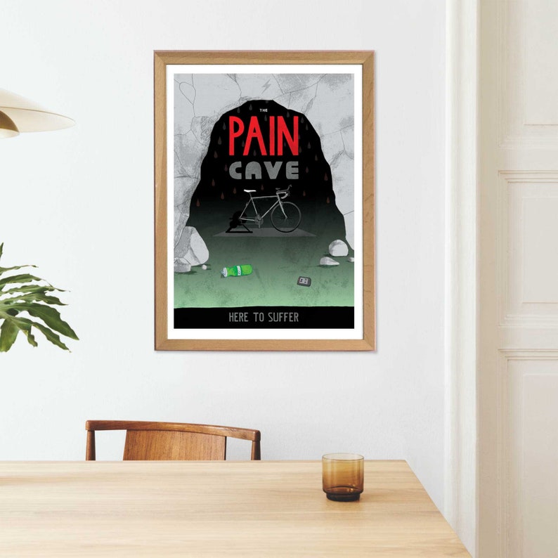Pain Cave Poster, Cycle Print Gift, Cycle Wall Art, Turbo Training - Etsy