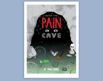 Pain Cave Poster - Etsy UK