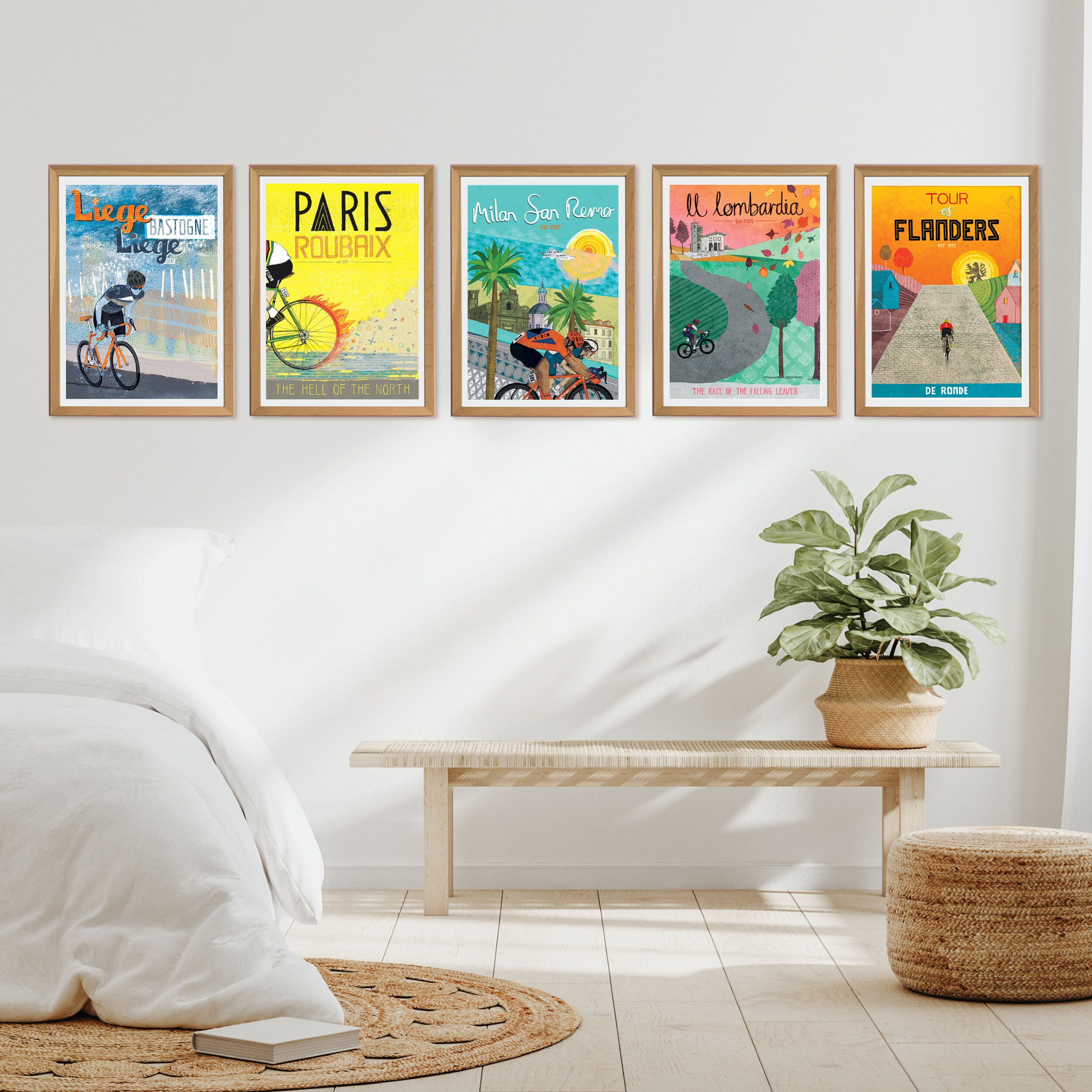 Cycling Art Prints X5 Classic Cycle Monuments Cycling - Etsy