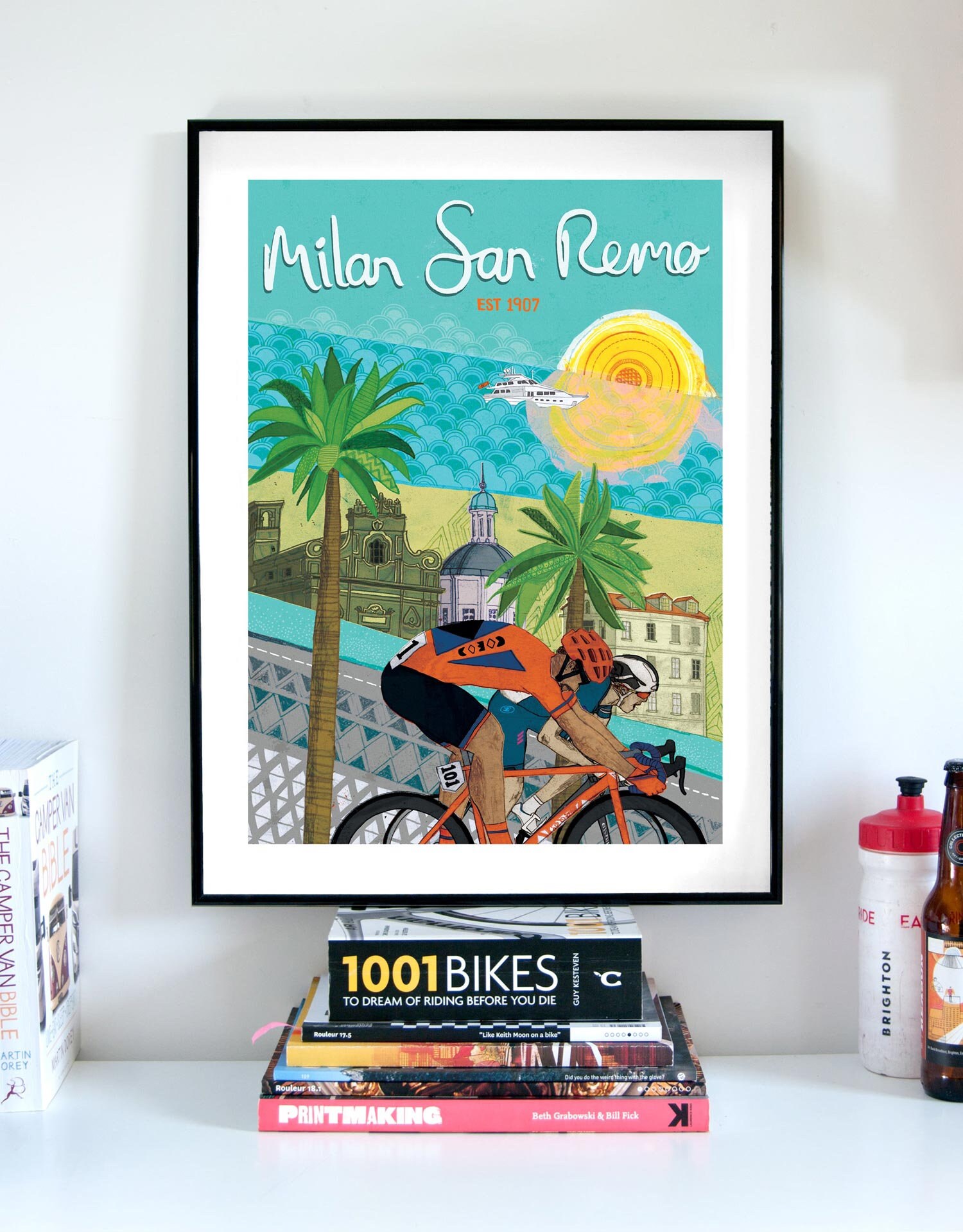 Cycling Art Prints X5 Classic Cycle Monuments Cycling - Etsy