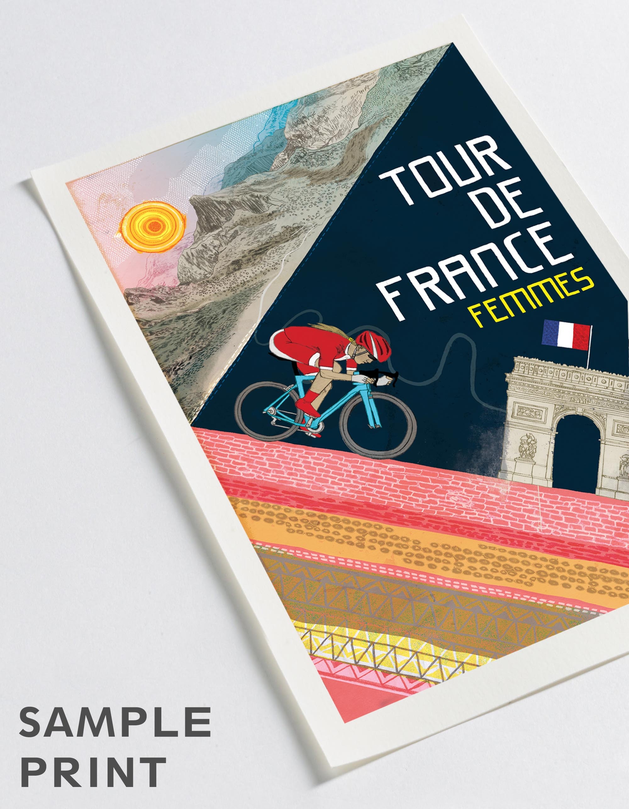 Cycling Art Prints X5 Classic Cycle Monuments Cycling - Etsy
