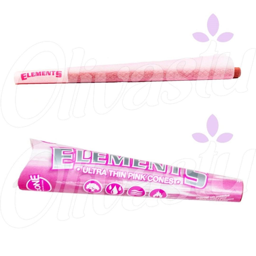 Elements Pink King Size Pre Rolled Tobacco Paper Cigarette Cones - 3 ...