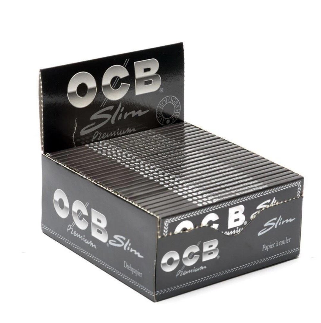5 X OCB King Size Slim Papers Cigarette Smoking Genuine Rolling Papers ...