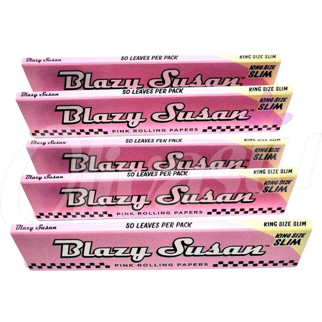 5 X BLAZY SUSAN Pink King Size Slim Rolling Papers - Etsy UK