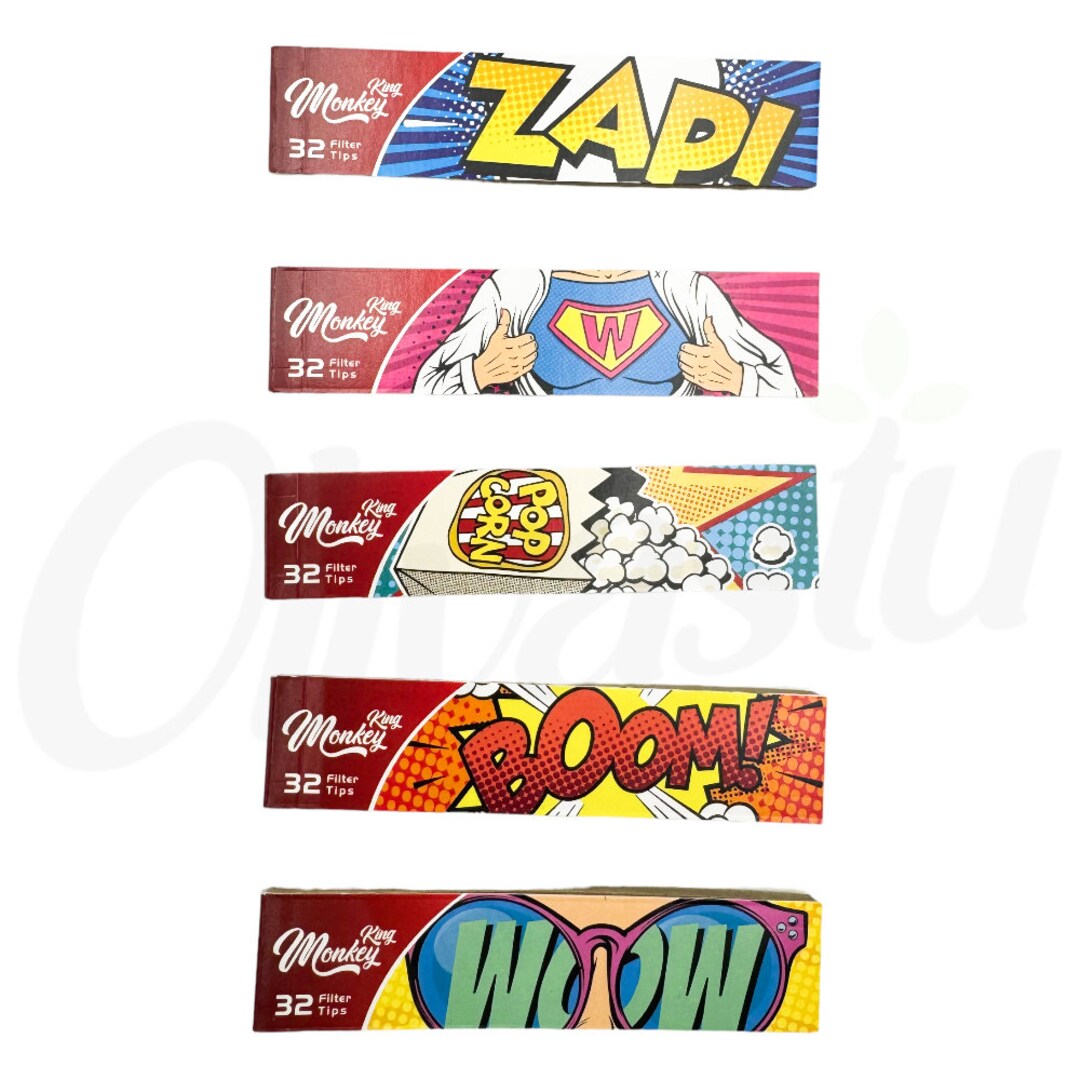 Monkey King Double Tips Pop Edition Roach Tips for Raw Rizla Rolling ...