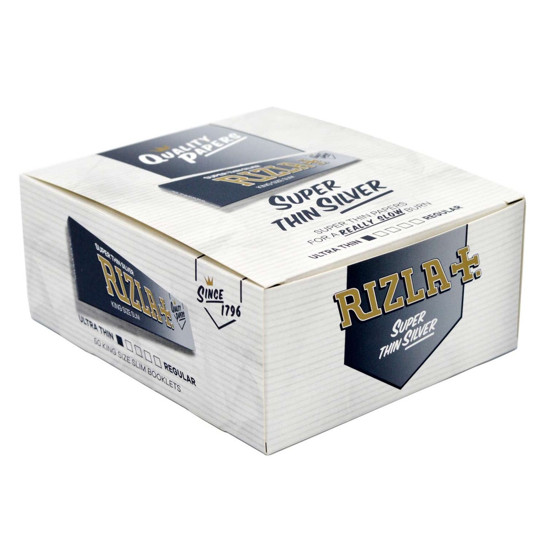 SILVER RIZLA King Size Slim Ultra Thin Cigarette Rolling Papers ...