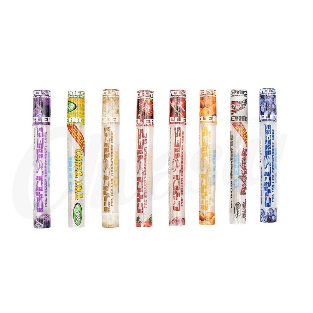 Cyclones Clear Flavoured Cones Rolling Paper King Size Tube - Etsy