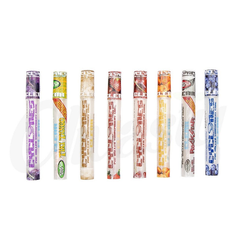 Cyclones Clear Flavoured Cones Rolling Paper King Size Tube - Etsy
