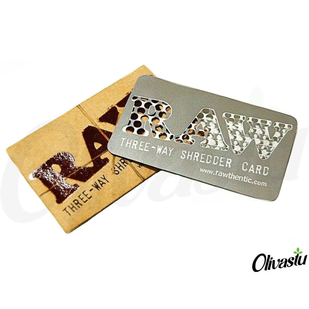 Authentic Three Way RAW Shredder Grinder Card - Portable Wallet Grinder ...