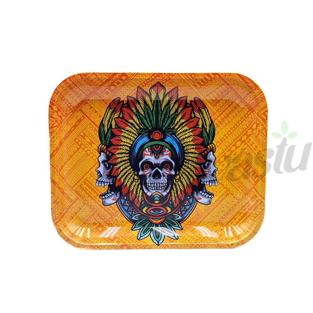 Smoke Arsenal Large Metal Rolling Tray Tribal Kush - Etsy