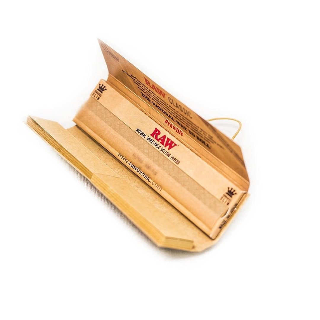 6 X RAW Connoisseur King Size Slim Rolling Papers + Tips Filters Rizla ...