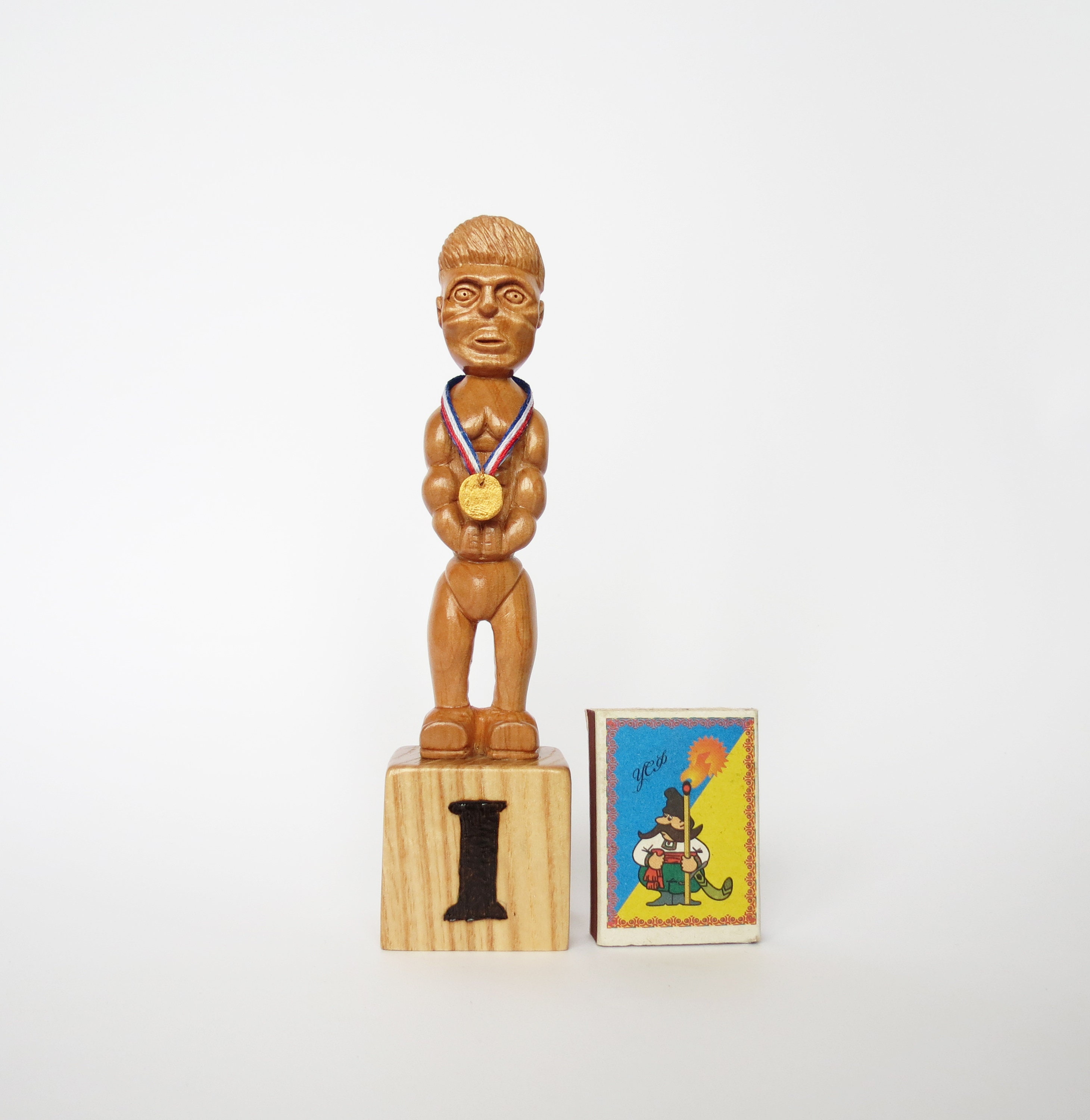 Wooden Figurine Man, Wood Carving Strongman, Statue Bodybuilder - Etsy
