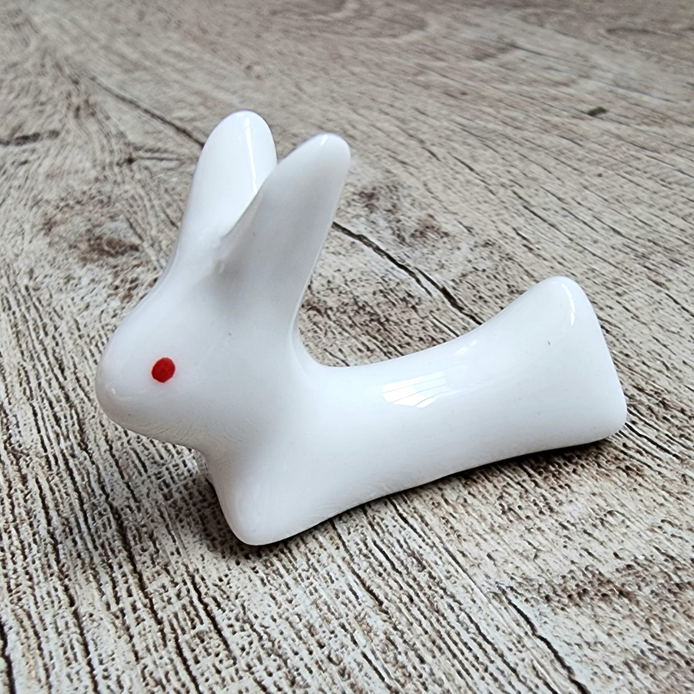 Hopping Rabbit Bunny Brush Rest - Rabbit Figurine - Calligraphy Holder ...