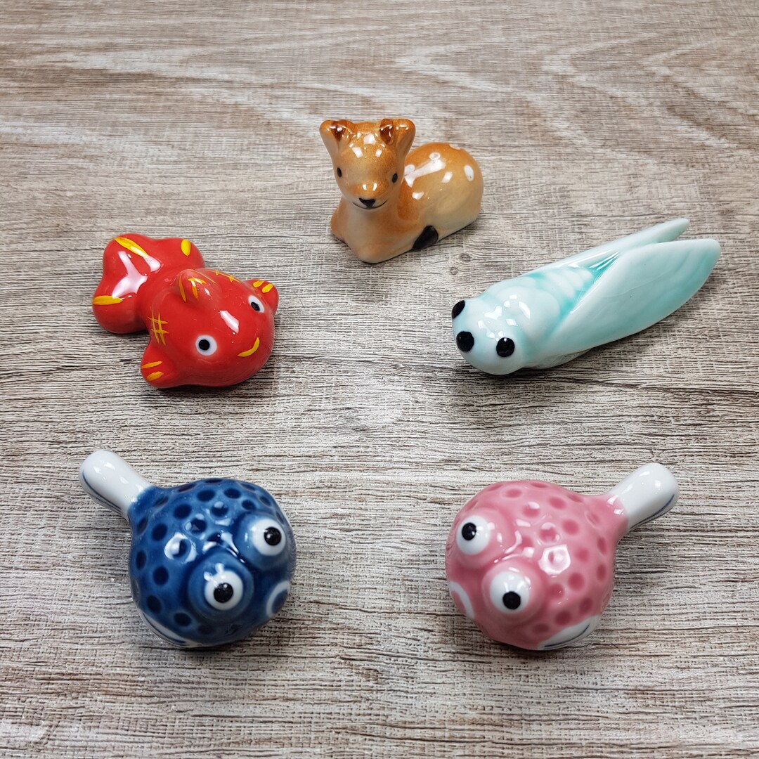 Kawaii Animal Brush Rest Holder Japanese Porcelain Chopstick ...
