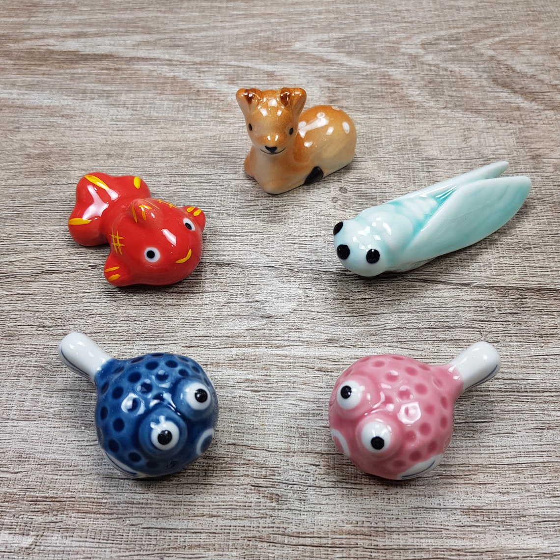 Kawaii Animal Brush Rest Holder Japanese Porcelain Chopstick ...