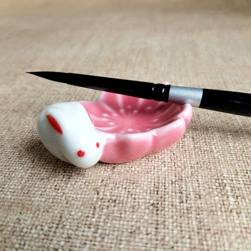 Kawaii Animal Brush Rest Holder Japanese Porcelain Chopstick - Etsy
