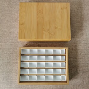 Hand-made Wooden Watercolor Storage Box - Including 50 Half Pans ...