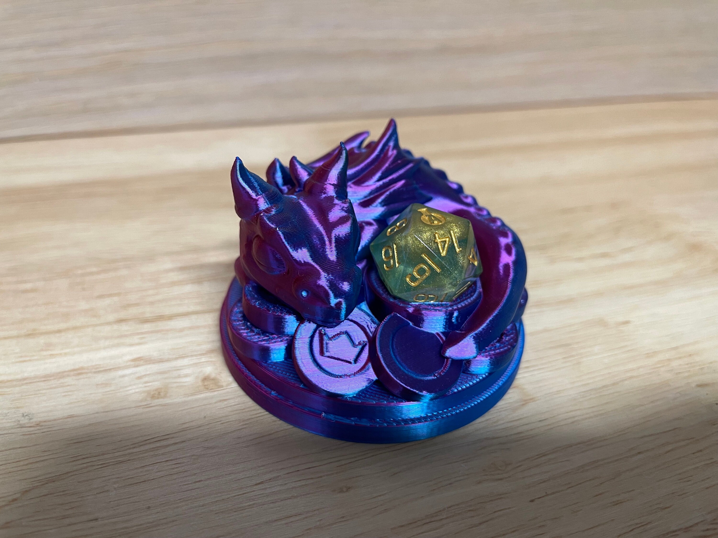 Baby Dragon D20 Dice Guardian Dice Holder Dnd D&D RPG Tabletop Dice ...